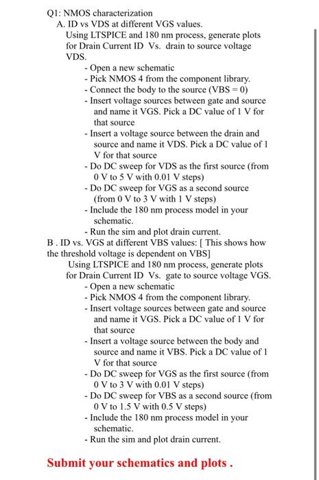 Solved Q1: Consider the Common Source (CS) amplifier below: | Chegg.com