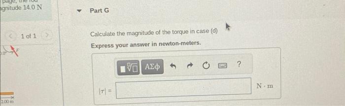 Solved Calculate the torque (magnitude and direction) about | Chegg.com
