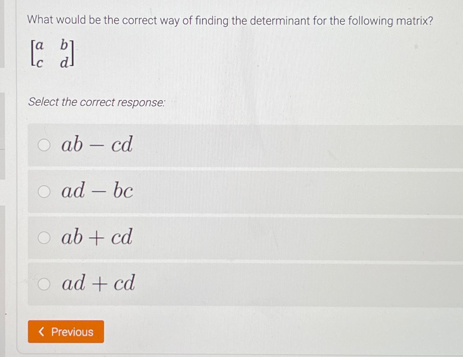 Solved What would be the correct way of finding the | Chegg.com