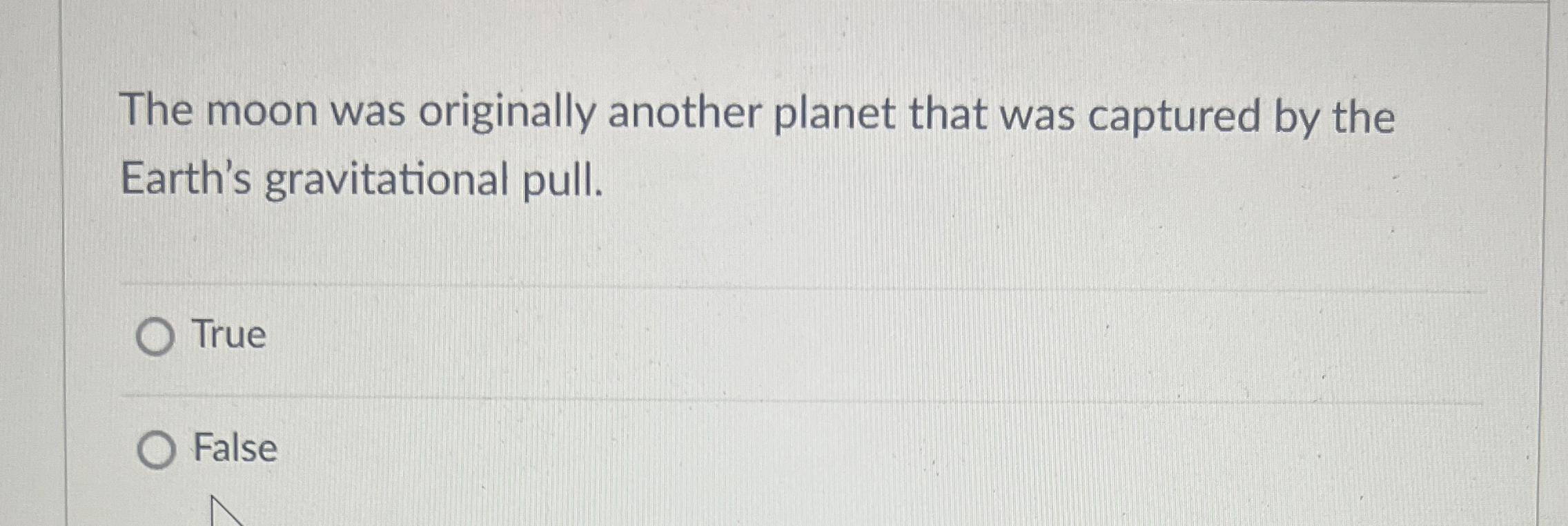 Solved The moon was originally another planet that was | Chegg.com