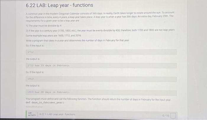 Solved A common year in the moden Gregorian Colendar | Chegg.com