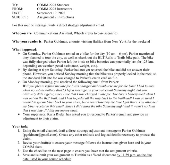 Fall 2022 Case Scenario for Assignments For all | Chegg.com