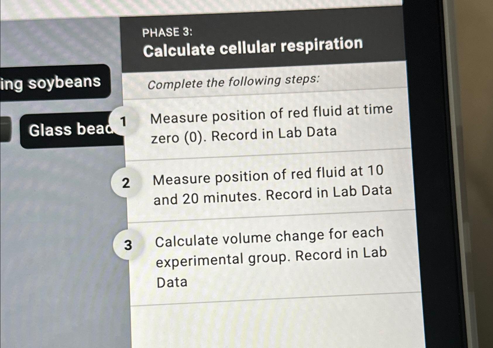 Solved PHASE 3 Calculate Cellular RespirationComplete The Chegg
