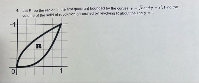 Solved 4. Let R be the region in the first quadrant bounded | Chegg.com