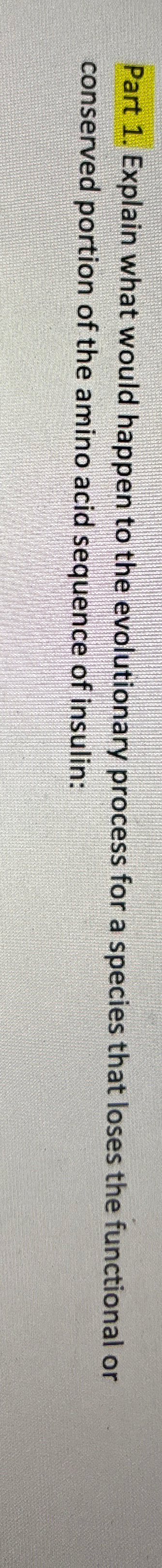 Solved Part 1. ﻿Explain what would happen to the | Chegg.com