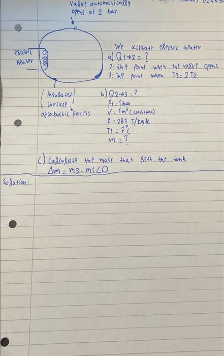 Solved esectat Heater Solution: Valve automatically opens at | Chegg.com
