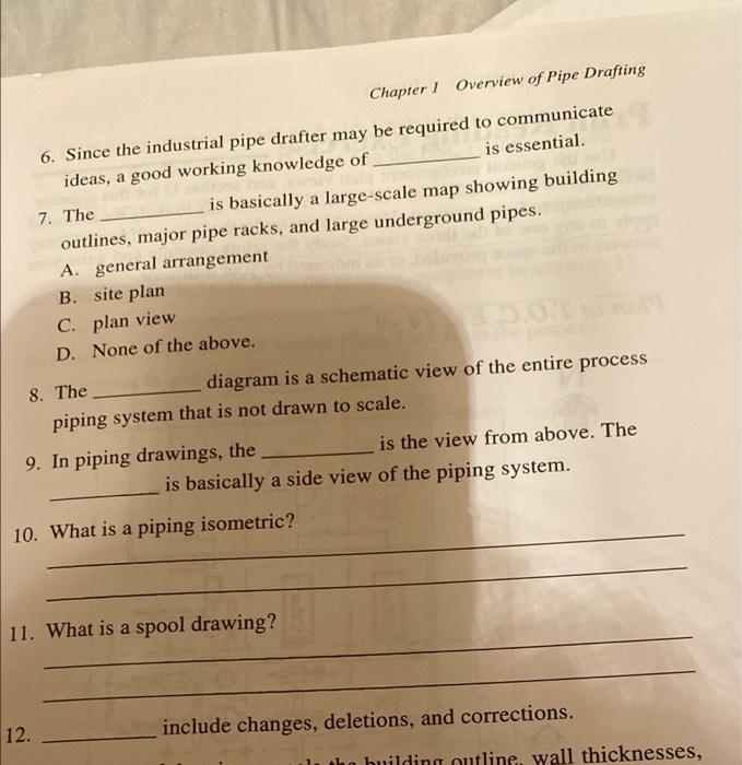 Solved Chapter 1 Overview of Pipe Drafting 6. Since the | Chegg.com