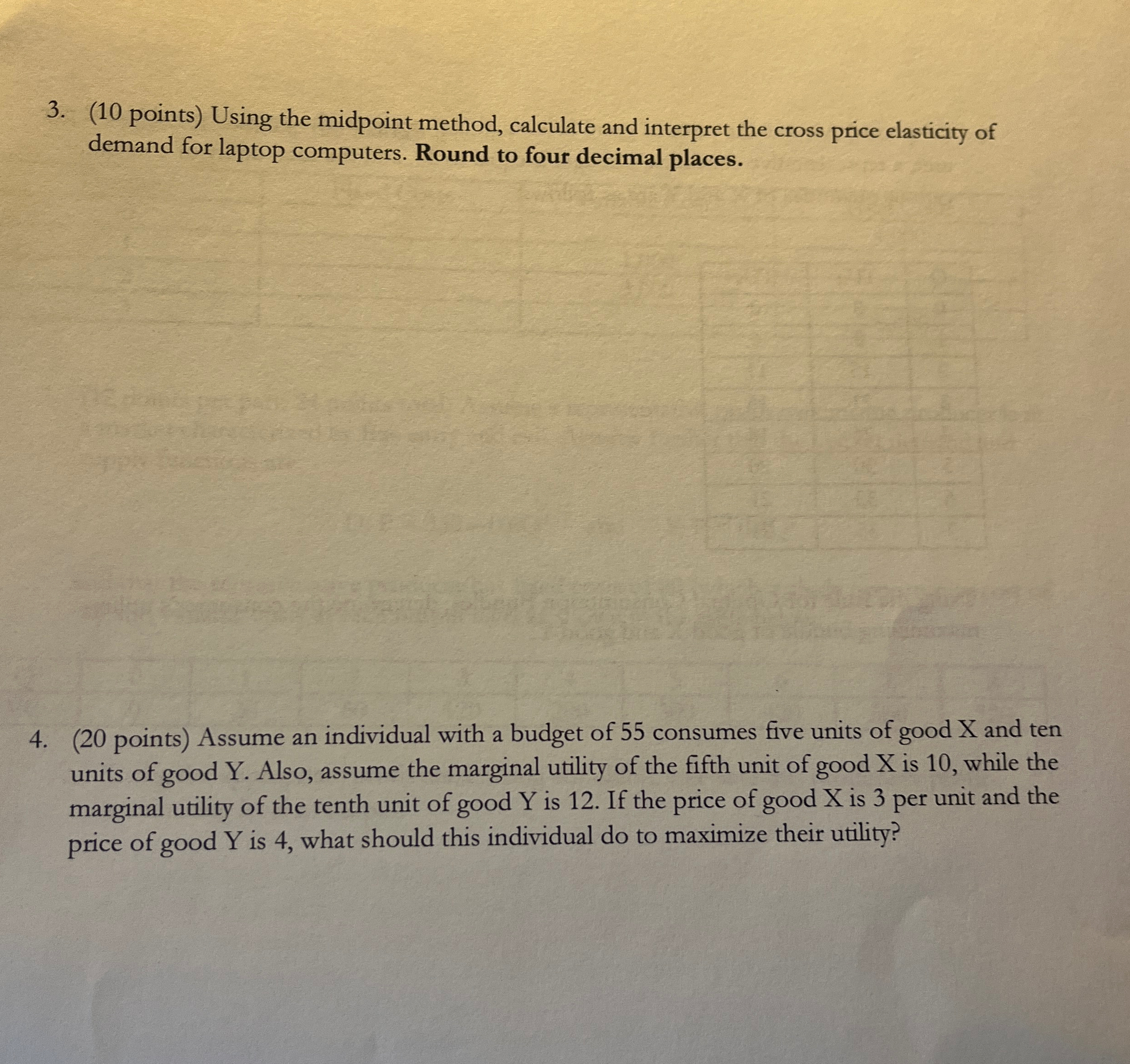 Solved (10 ﻿points) ﻿Using the midpoint method, calculate | Chegg.com