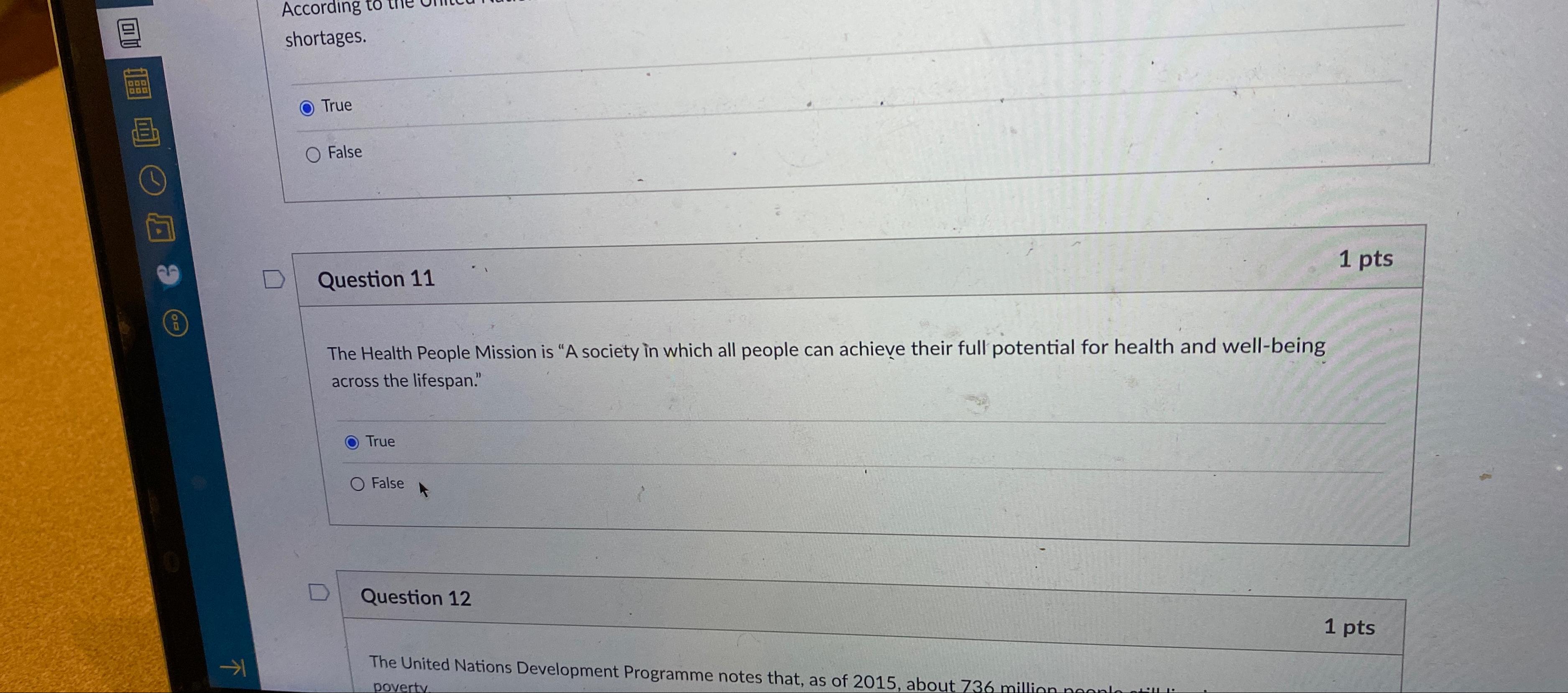 Solved Accordingshortages.TrueFalseQuestion 111 ﻿ptsThe | Chegg.com