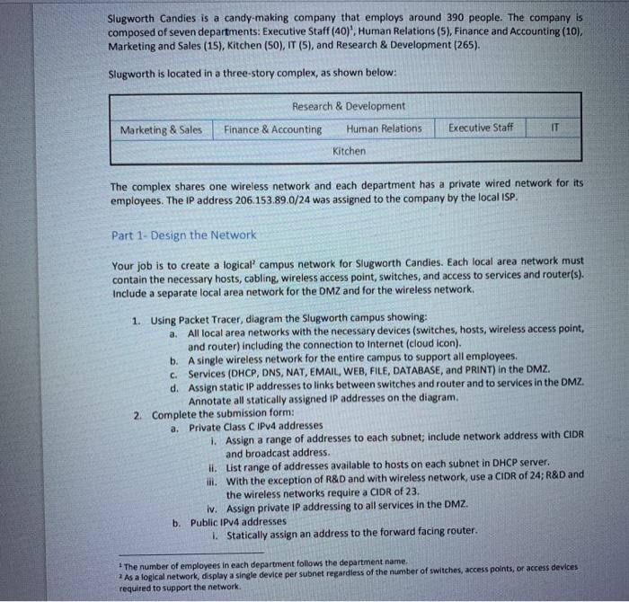 Slugworth Candies is a candy-making company that | Chegg.com