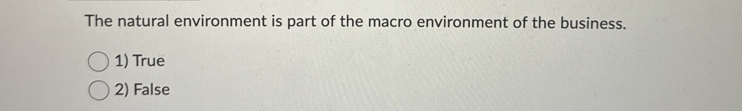 Solved The natural environment is part of the macro | Chegg.com