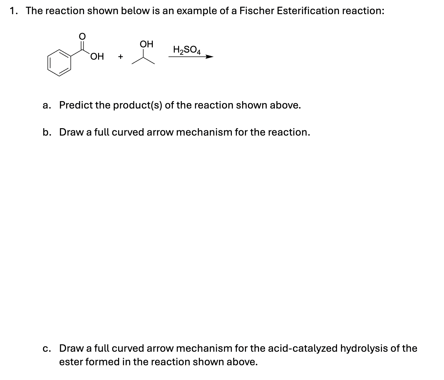 Solved 1. ﻿The reaction shown below is an example of a | Chegg.com