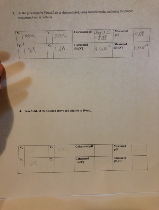 Solved 3. Do the procedure in Virtual Lab as demonstrated, | Chegg.com