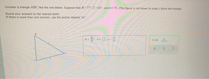 Solved Consider a triangle ABC like the one below. Suppose | Chegg.com