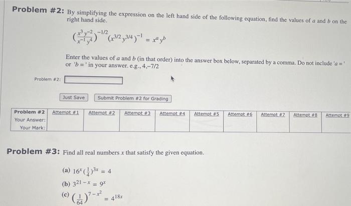 Solved Problem \#2: By simplifying the expression on the | Chegg.com