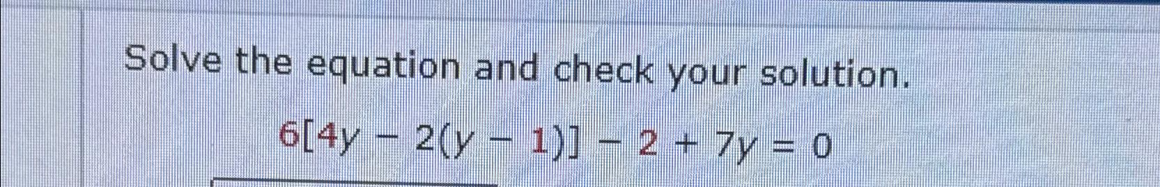 Solved Solve the equation and check your | Chegg.com