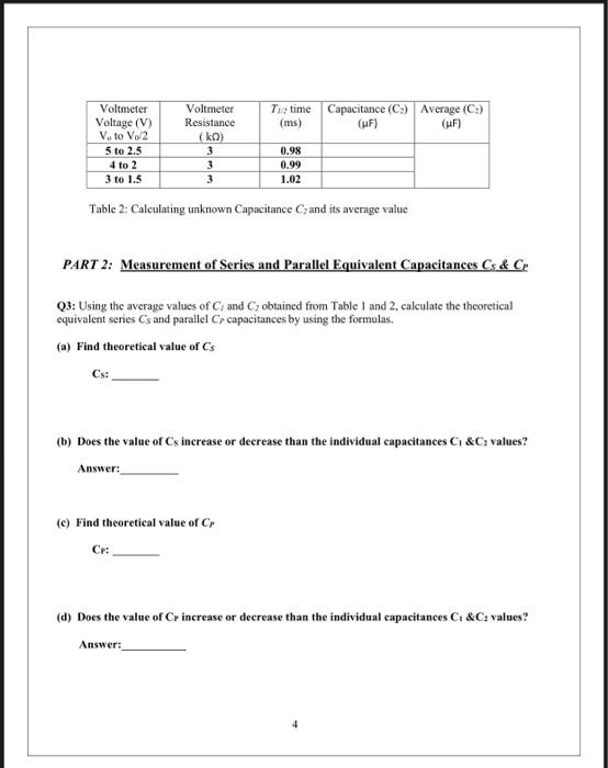 Solved Assignment: PART 1: Measurement of Single Unknown | Chegg.com