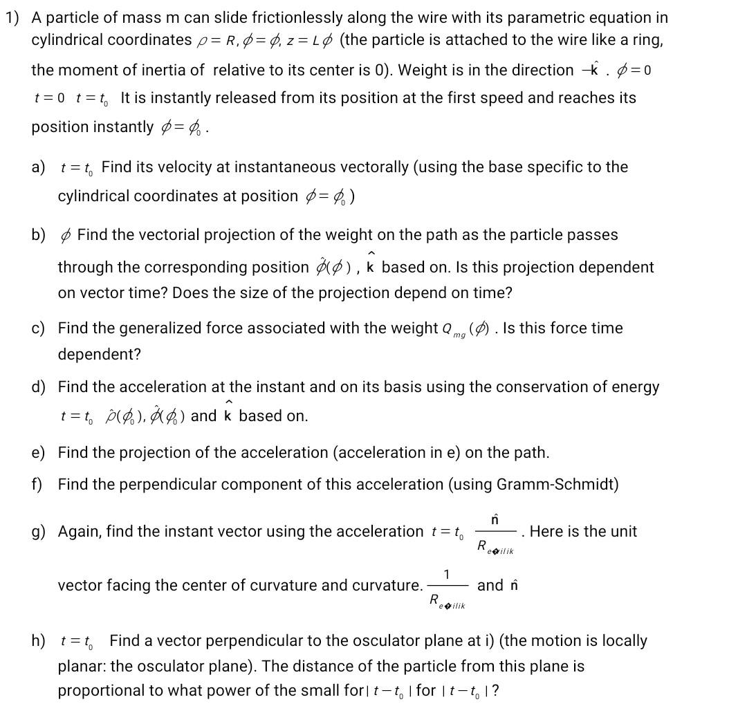 Solved A particle of mass m can slide frictionlessly along | Chegg.com