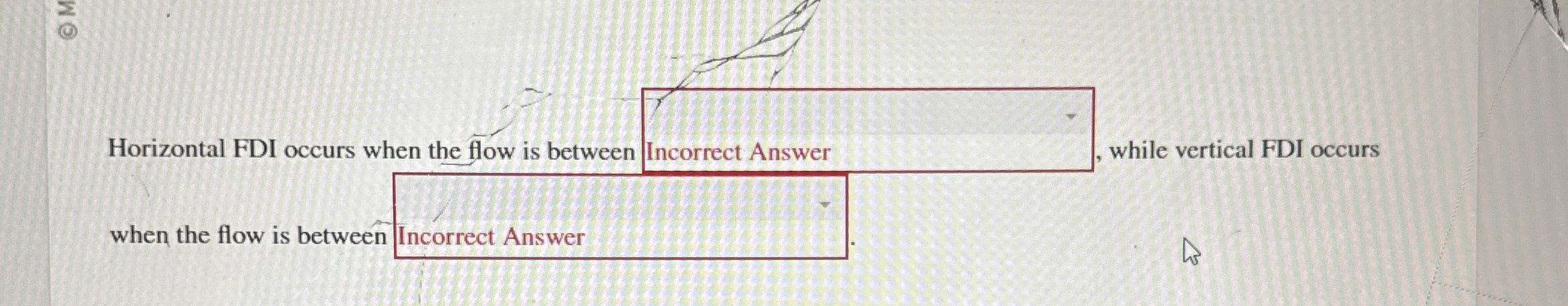 Solved Horizontal FDI occurs when the flow is between | Chegg.com