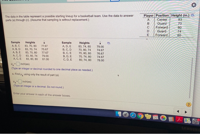 Solved s Question: 2 pis The data in the table represent a | Chegg.com