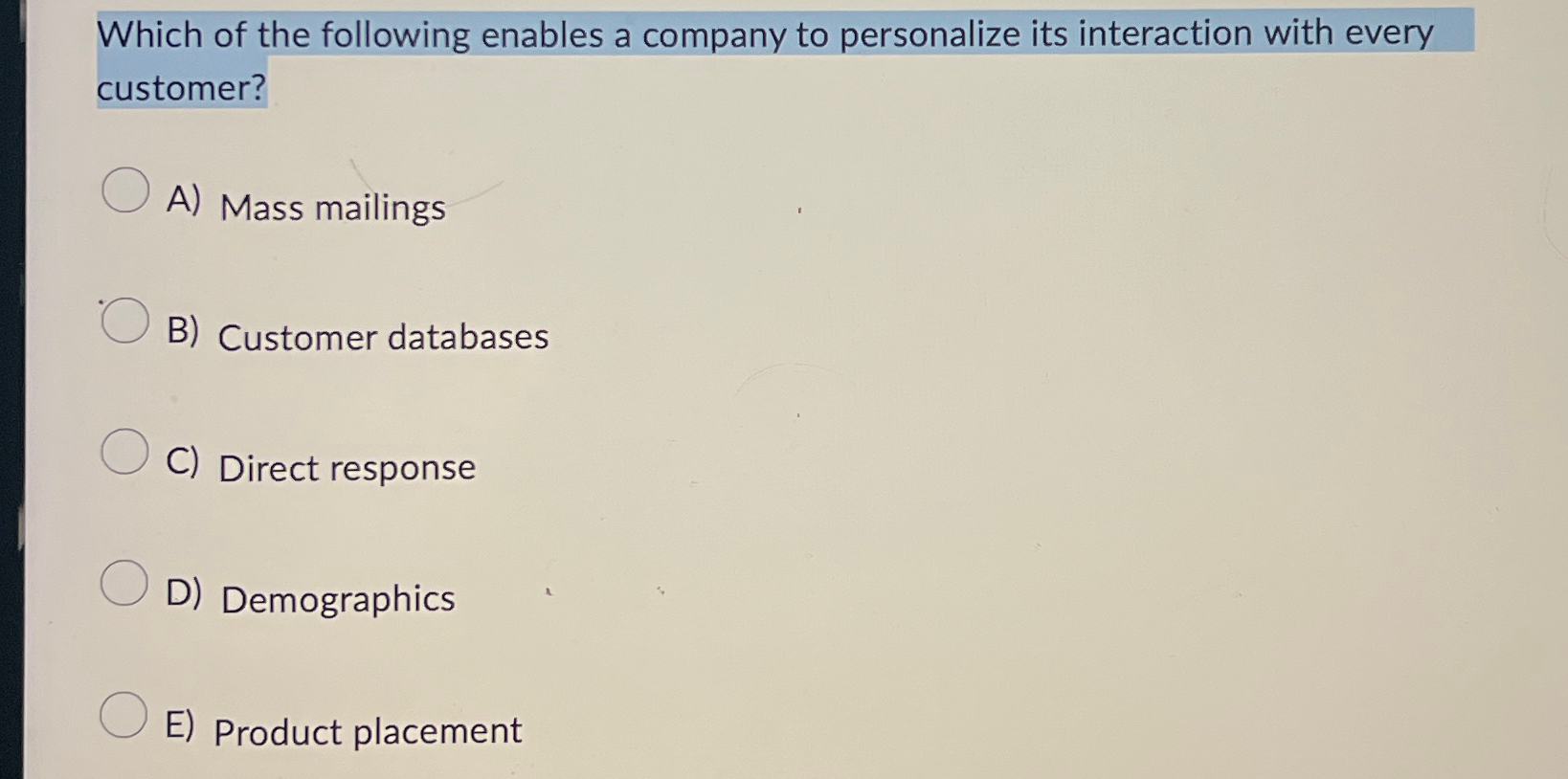 Solved Which of the following enables a company to | Chegg.com