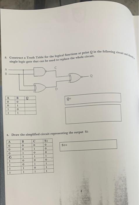Solved so the following the main Single logic gate that can | Chegg.com