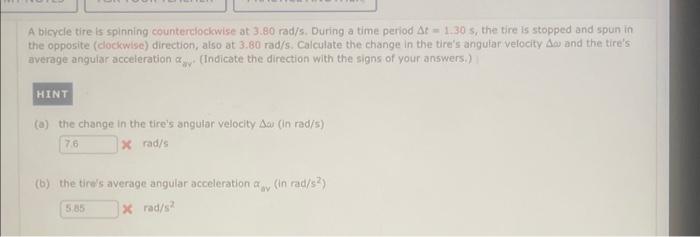Solved A bicycle tire is spinning counterclockwise at | Chegg.com