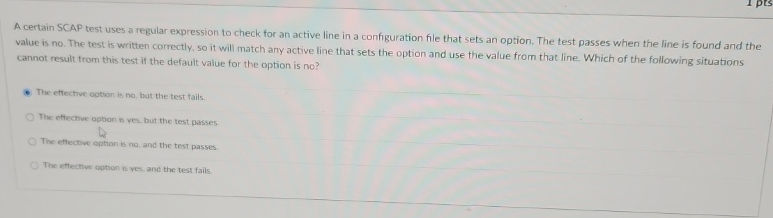 Solved A certain SCAP test uses a regular expression to | Chegg.com