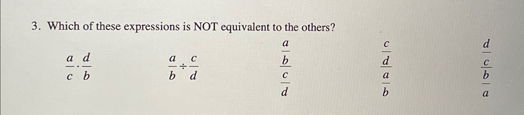 Solved Which of these expressions is NOT equivalent to the | Chegg.com