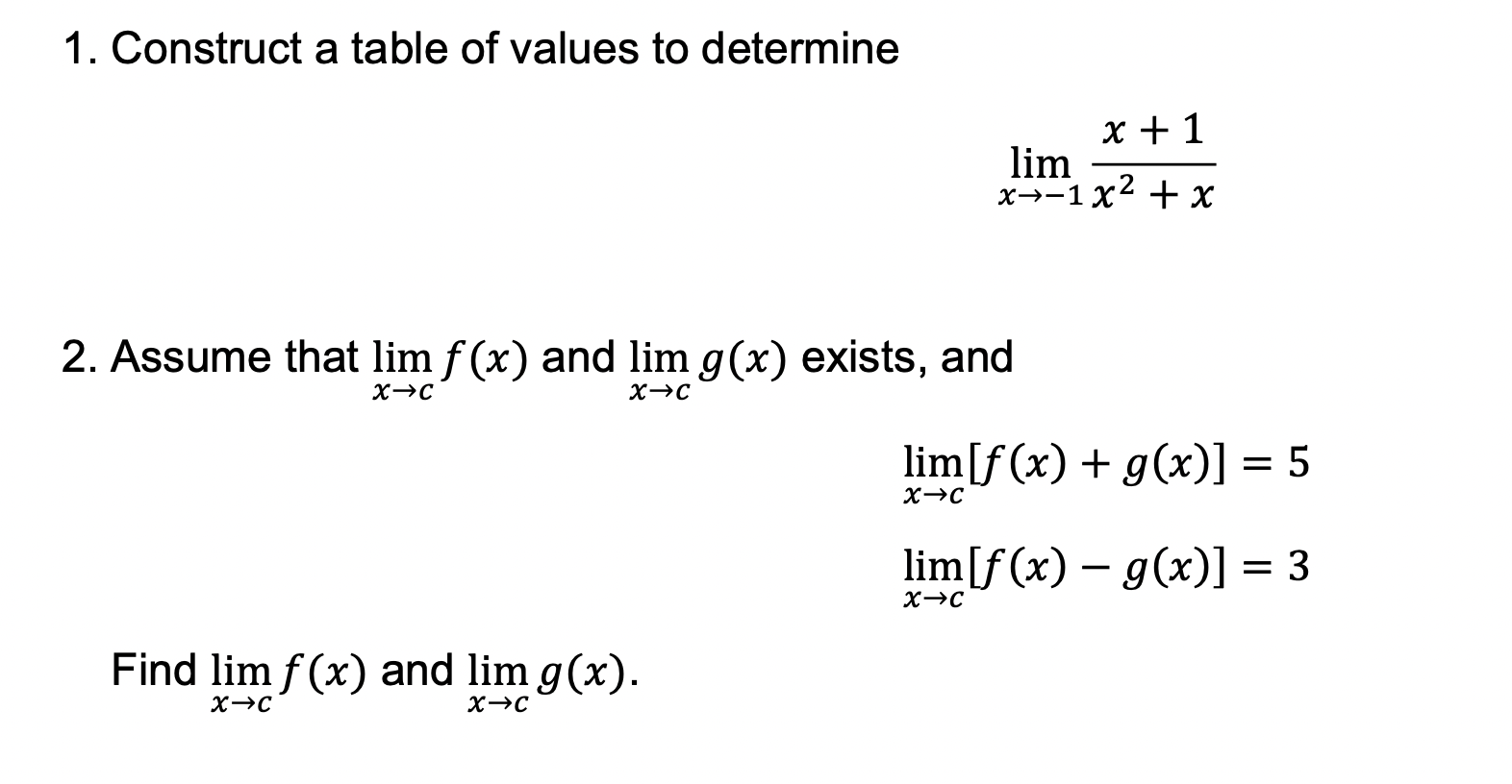 Solved Construct a table of ﻿values to | Chegg.com