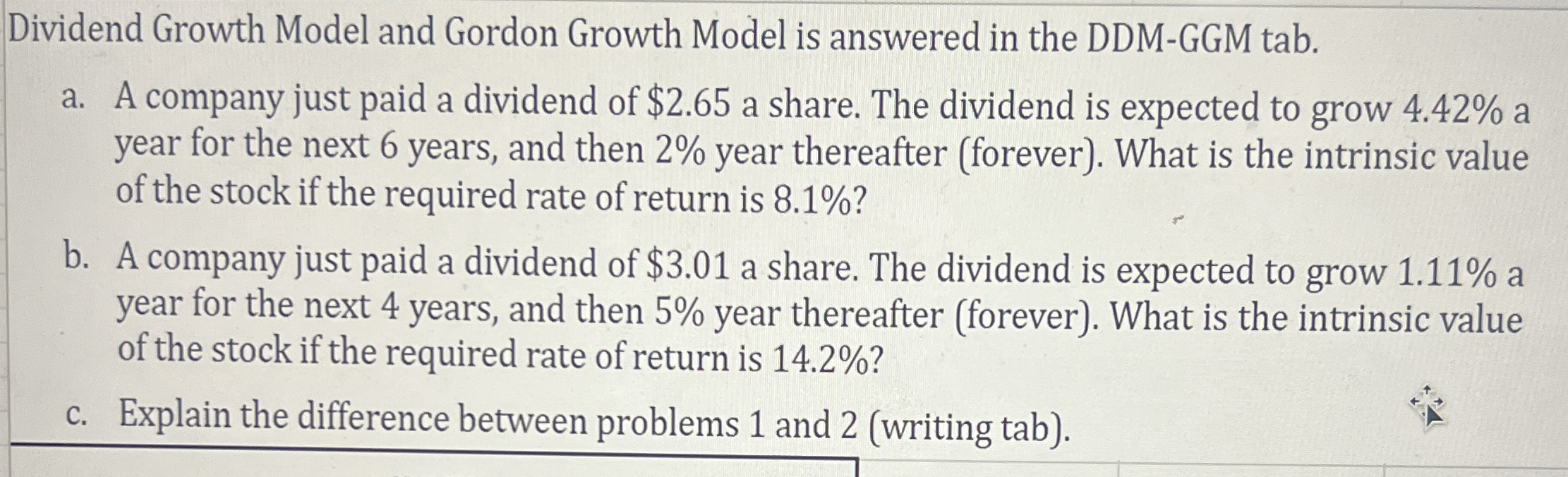 Dividend Growth Model and Gordon Growth Model is | Chegg.com