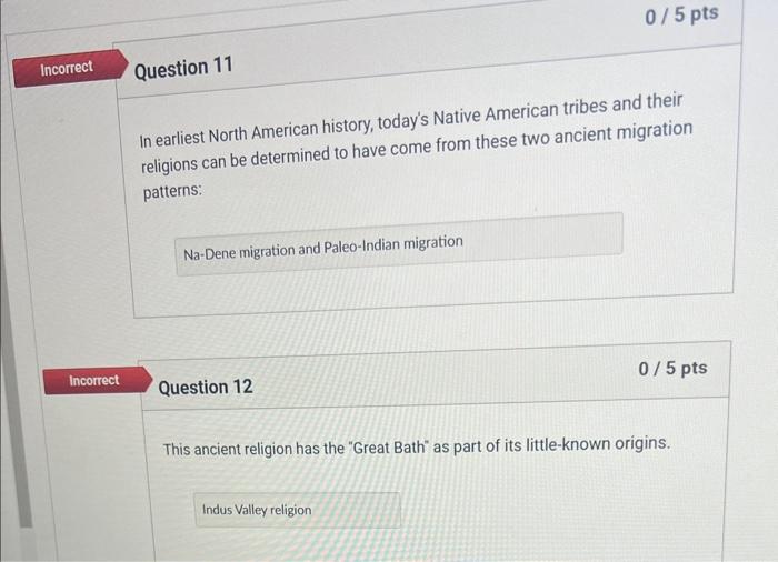 Solved In earliest North American history, today's Native | Chegg.com