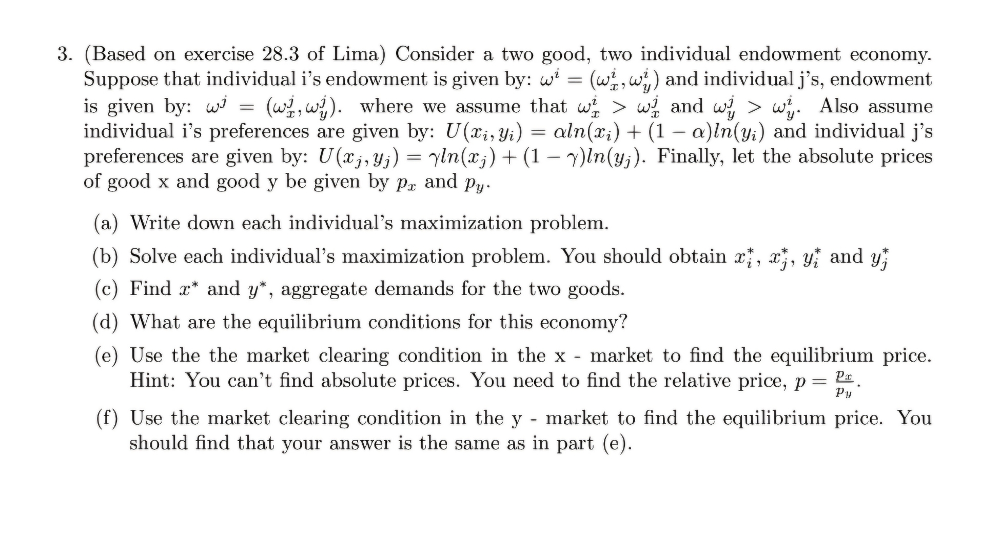 Solved by an EXPERT (Based on exercise 28.3 ﻿of Lima) ﻿Consider a two | Chegg.com