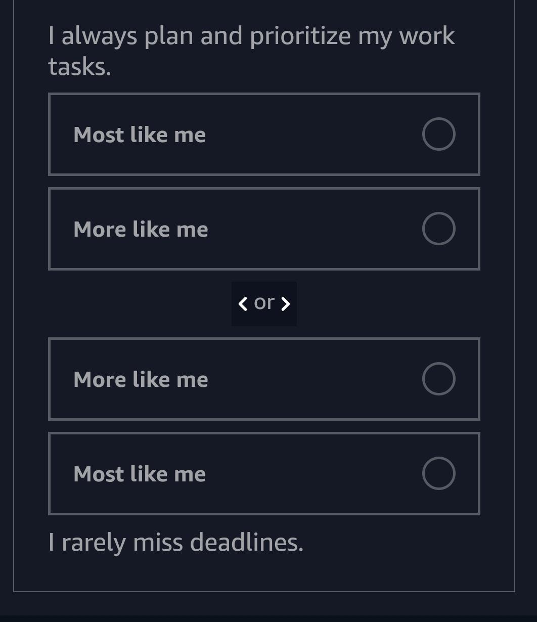 Solved I always plan and prioritize my work tasks.Most like | Chegg.com