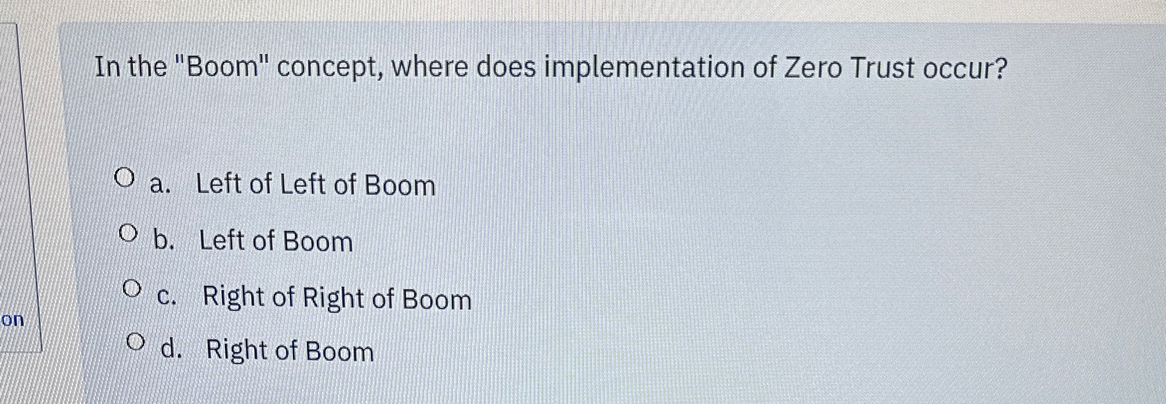 Solved In the "Boom" concept, where does implementation of | Chegg.com