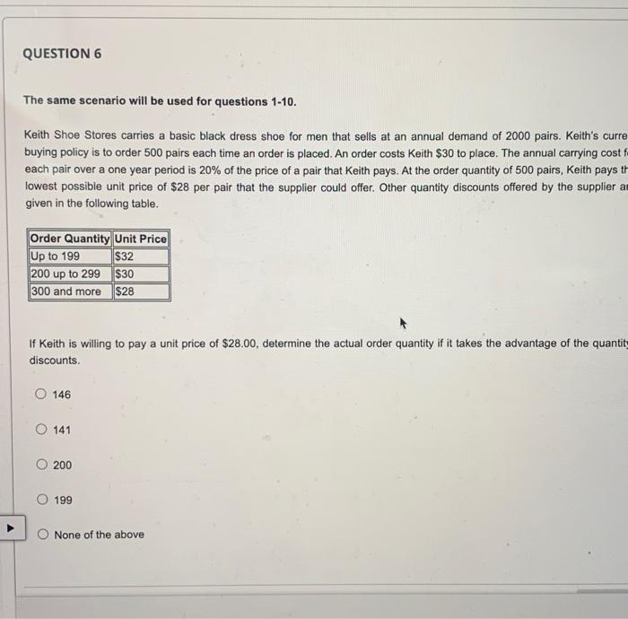 Solved The same scenario will be used for questions 1-10. | Chegg.com