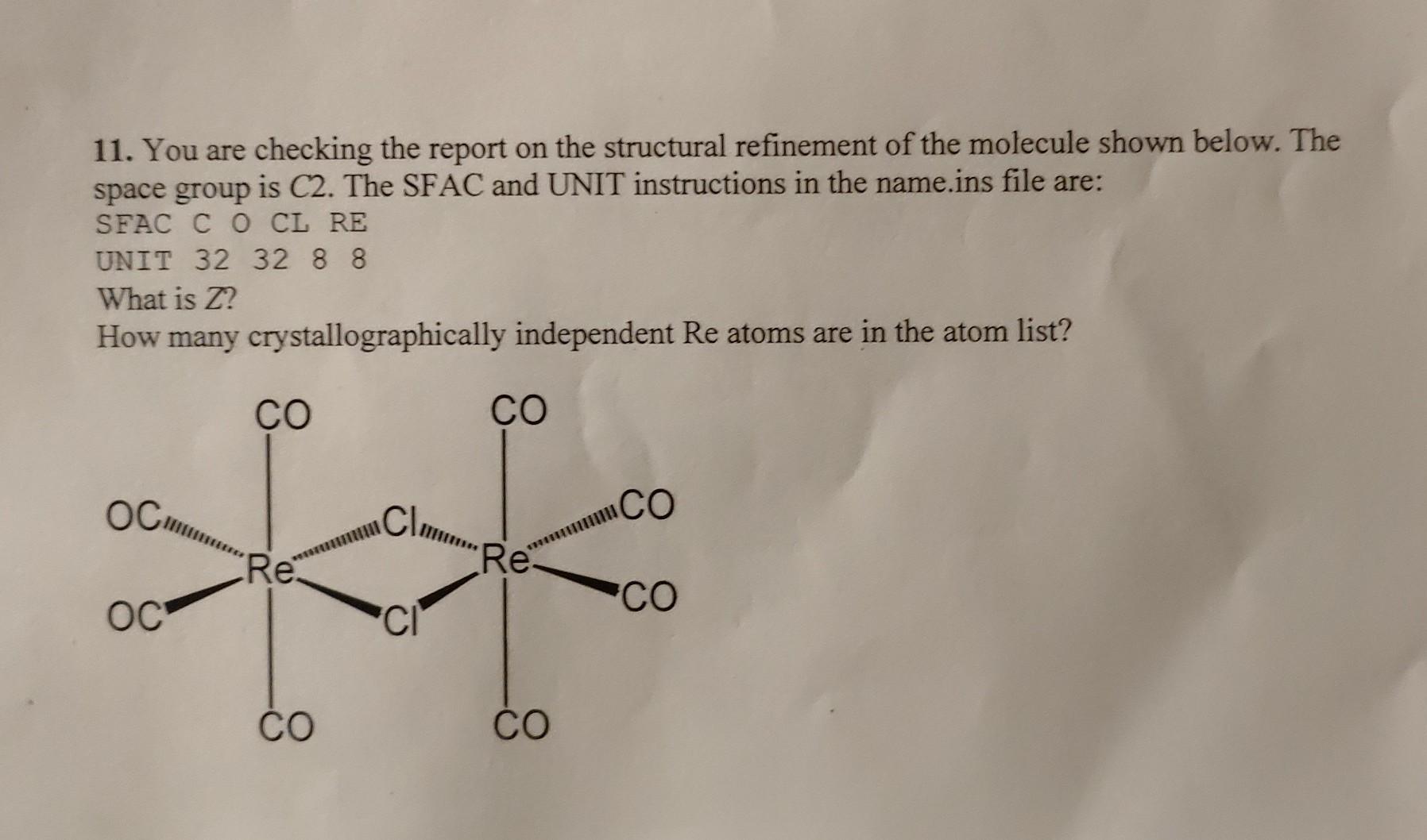 Solved 11. You are checking the report on the structural | Chegg.com