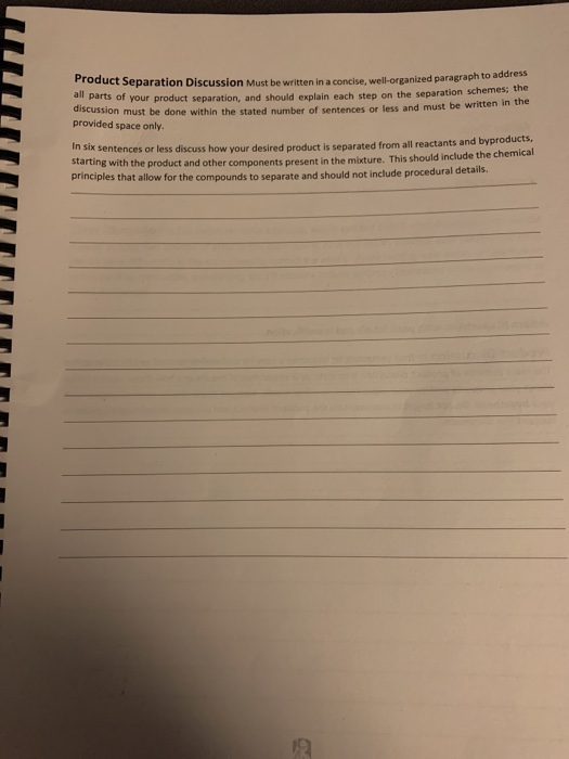 Solved Product Separation Scheme Draw a separation scheme to | Chegg.com