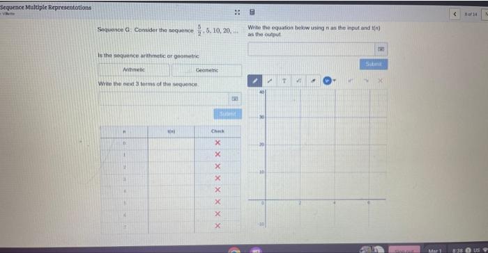 Solved Sequence C. Consider the sequence 2,3.5,5,6.5,… Writn | Chegg.com