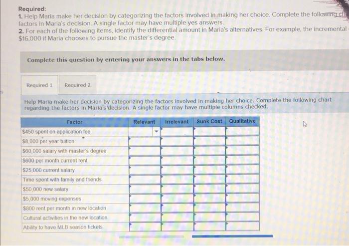 Solved E7-4 (Static) Identifying Relevant Costs and | Chegg.com
