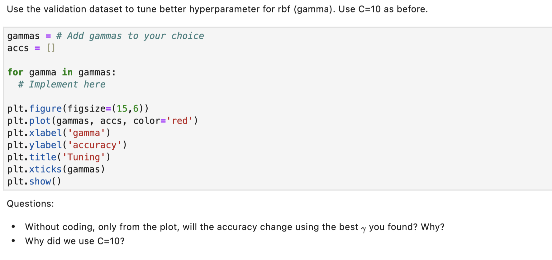 Solved Use the validation dataset to tune better | Chegg.com