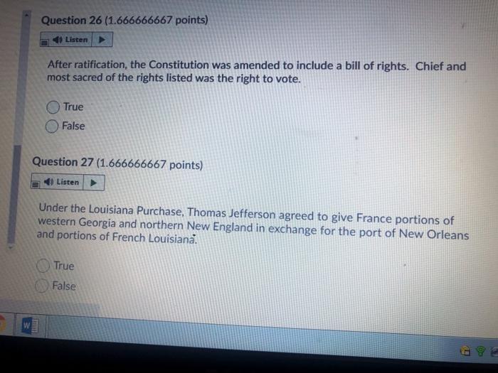 Solved Question 26 (1.666666667 points) Listen After | Chegg.com