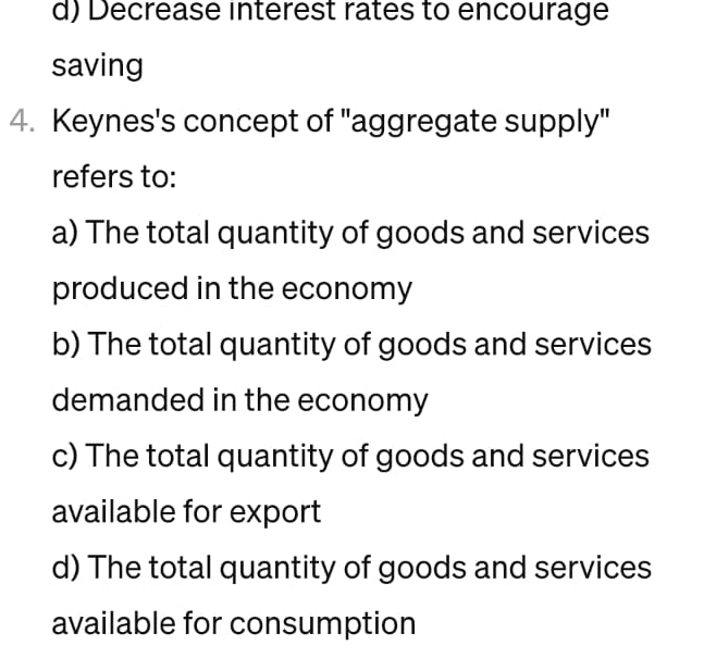 Solved Economics: d) ﻿Decrease interest rates to | Chegg.com
