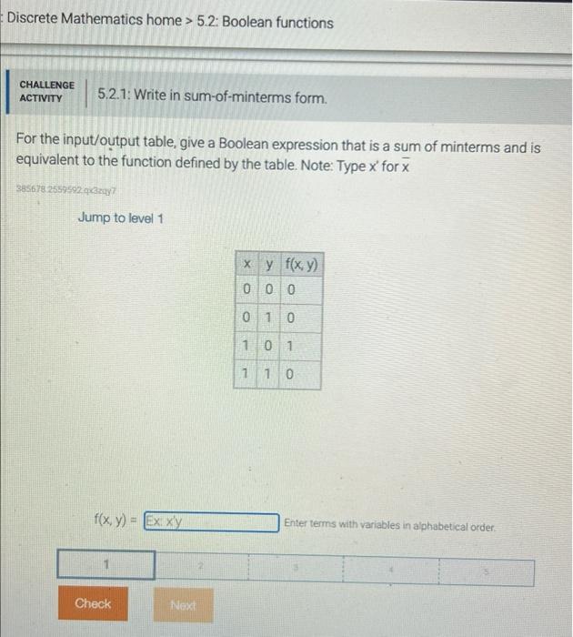 Solved Discrete Mathematics home > 5.2: Boolean functions | Chegg.com