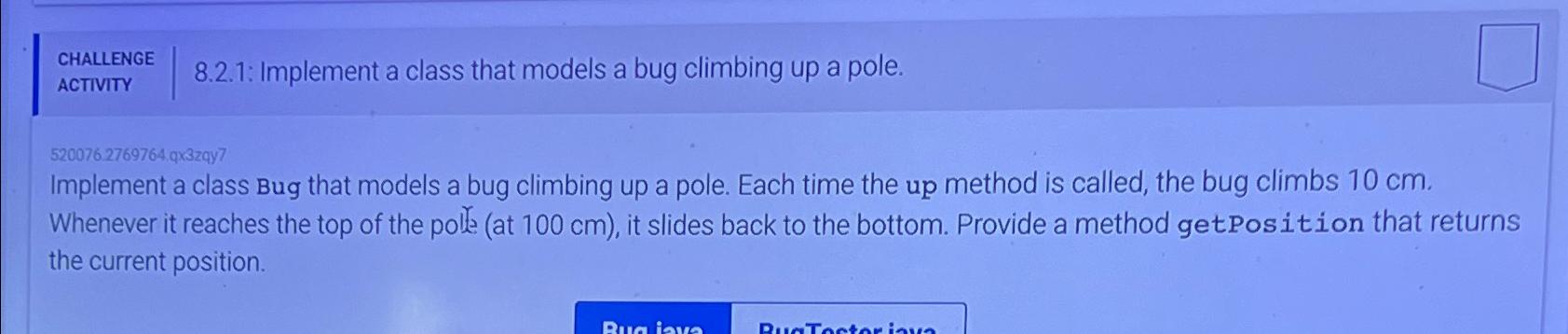 Solved CHALLENGEACTIVITY8.2.1: Implement a class that models | Chegg.com