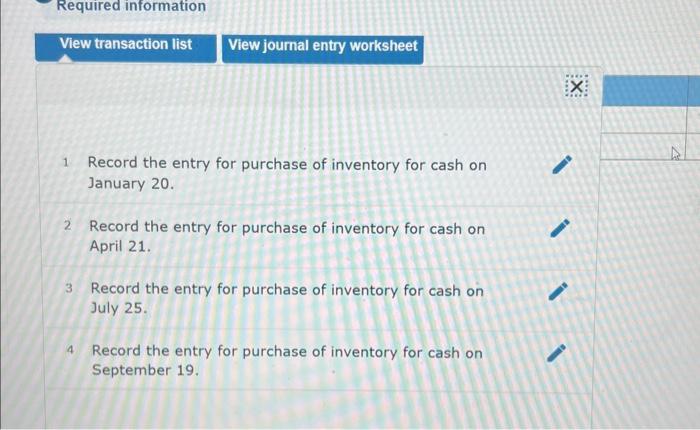 Solved Record entry for cost of goods sold. Note: Enter | Chegg.com
