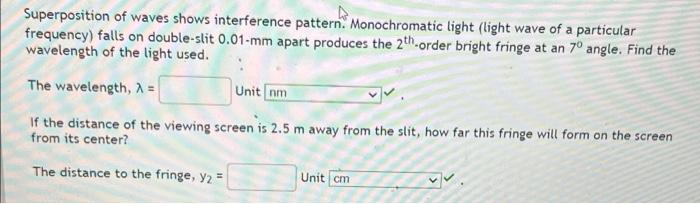 Solved Superposition of waves shows interference pattern. | Chegg.com
