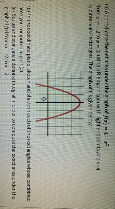 Solved (a) Approximate the net area under the graph of f(x) | Chegg.com