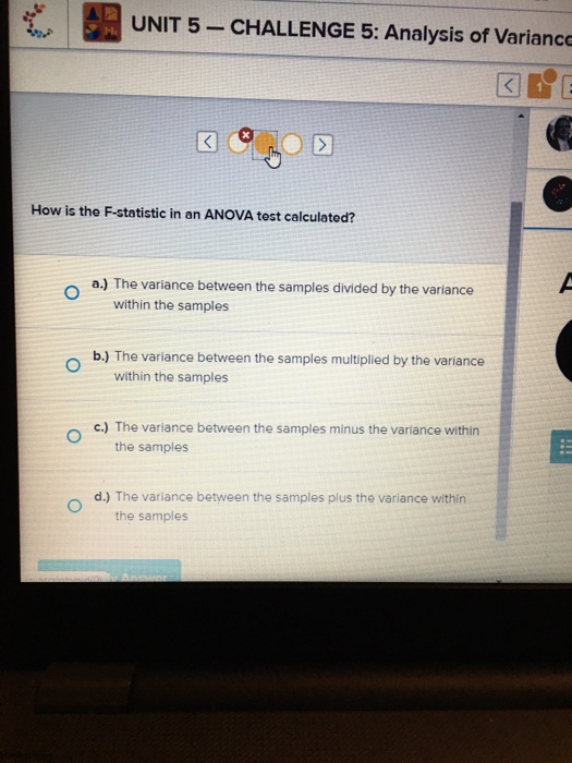 Solved UNIT 5 CHALLENGE 5 Analysis Of Variance How Is The Chegg