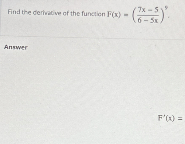 Solved Find the derivative of the function | Chegg.com
